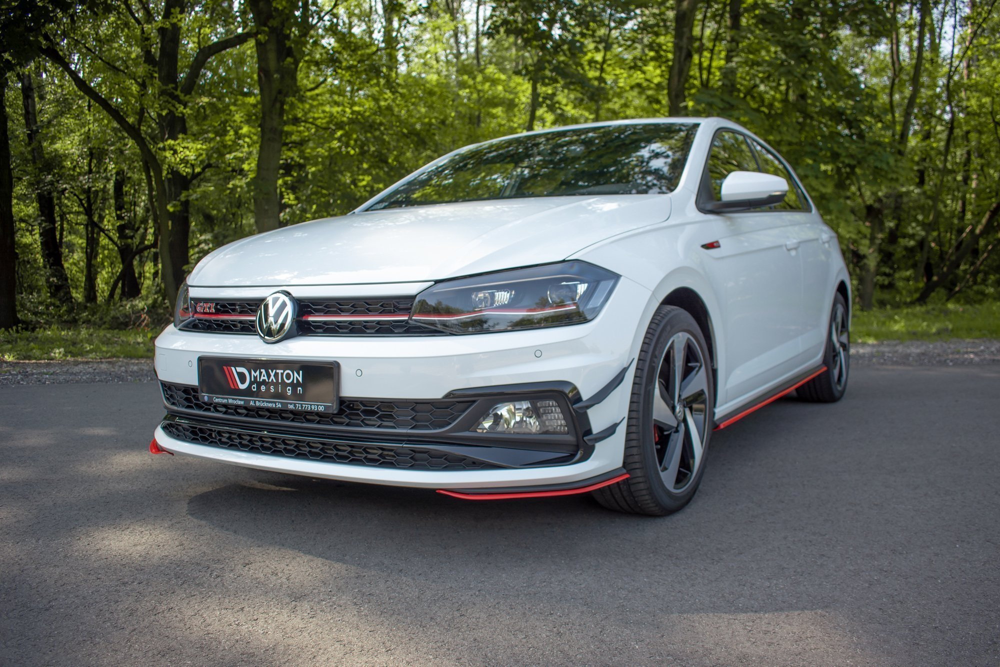 Splittery Przednie Boczne Volkswagen Polo GTI / R-line Mk6 Gloss Black ...